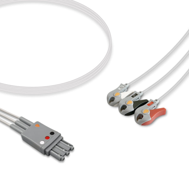 Philips ECG Leadwire M1671A, 3 lead, IntelliVue, Grabber, 0.9m , AHA ...