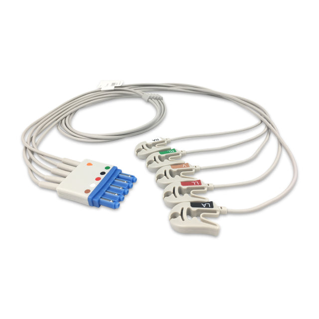 Philips ECG Leadwire M1968A, 5 lead, IntelliVue, Grabber, 0.9m , AHA ...